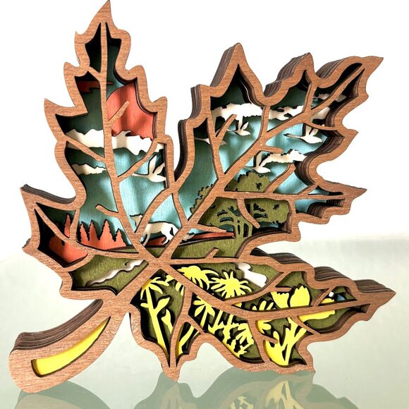 Handcrafted | Holiday | Fall Autumn Harvest Outdoor Beautiful Day Scene ...